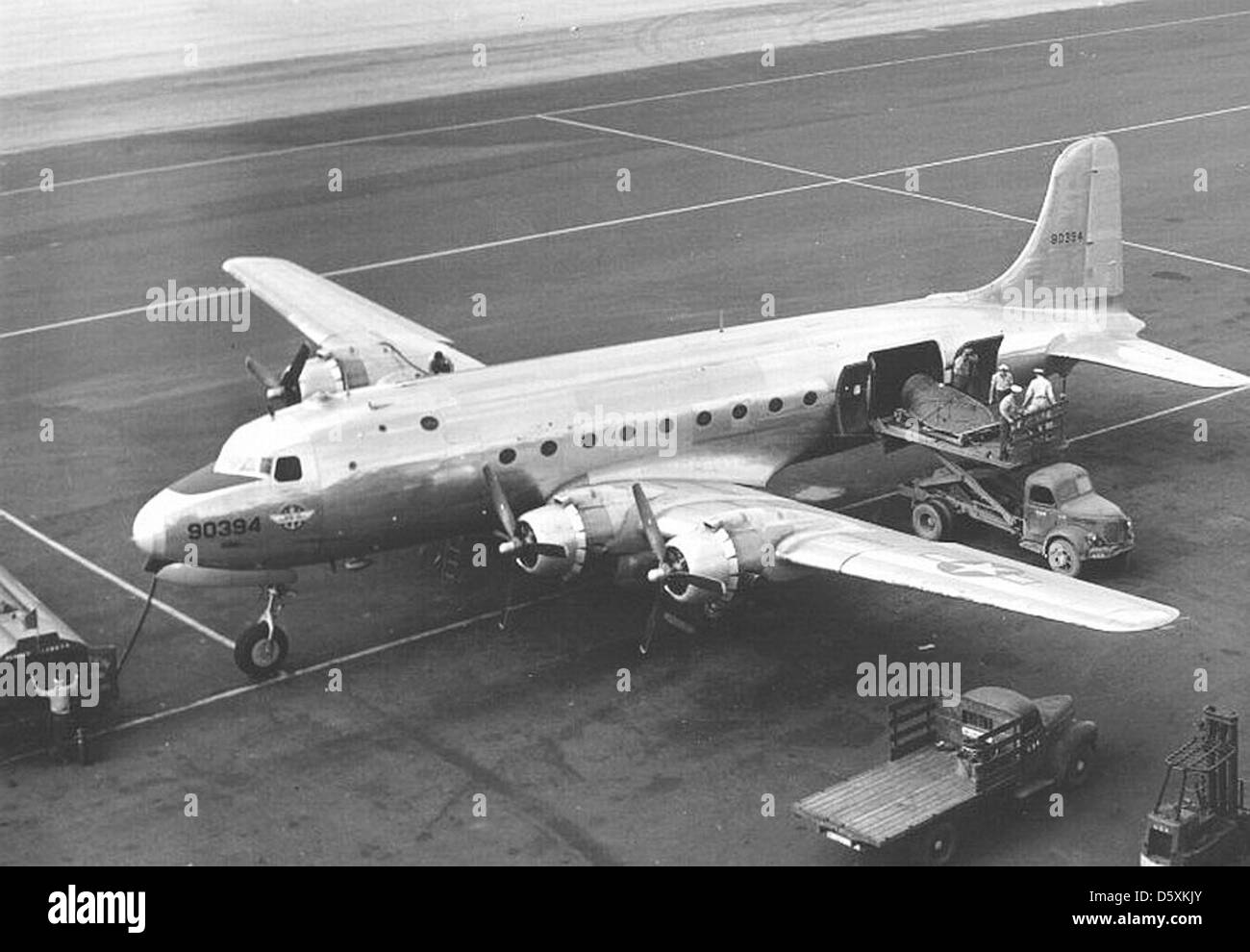 The Douglas R5D-2, also known as the C-54 Skymaster, was a transport ...