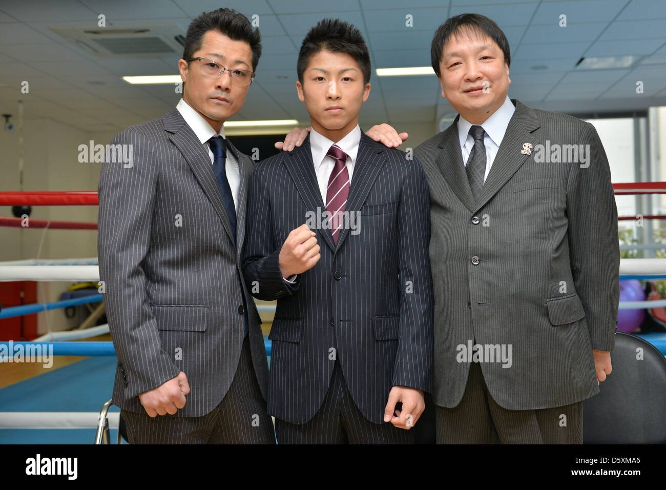 (L-R) Shingo Inoue, Naoya Inoue (JPN), Hideyuki Ohashi, MARCH 27, 2013 ...