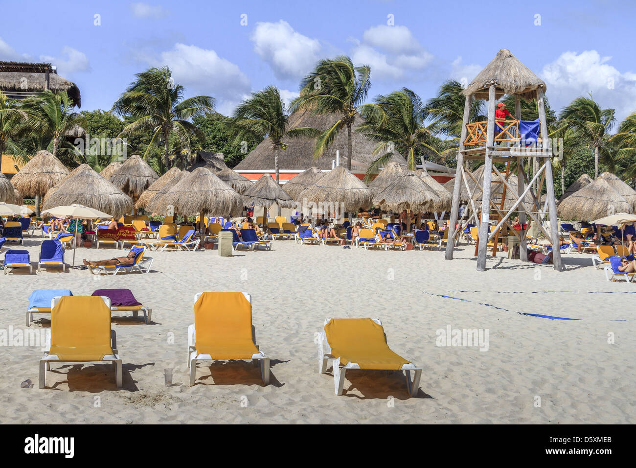 Beach Scene Yucatan Mexico Stock Photo - Alamy