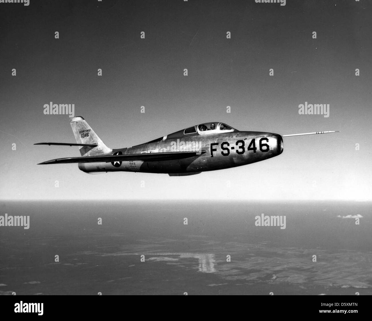 The Republic XF-84F Thunderstreak, a prototype for the F-84F series ...
