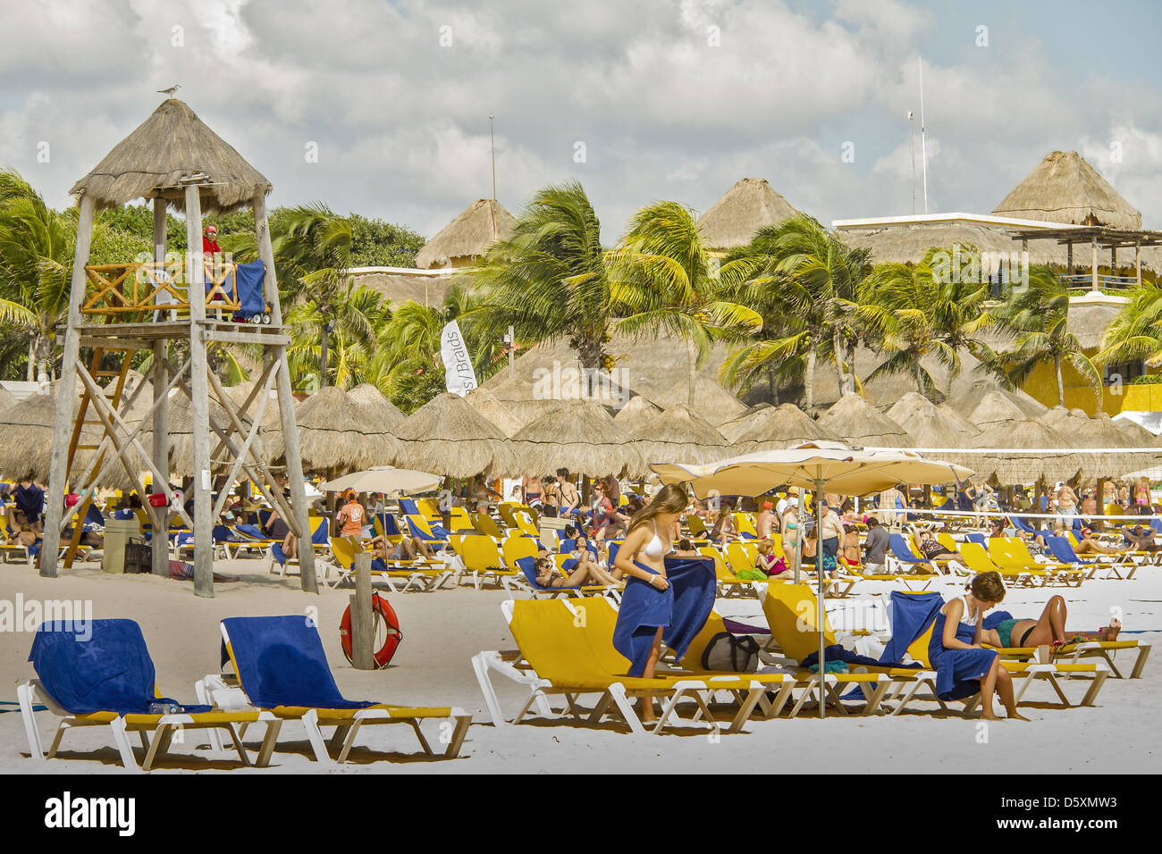 Beach Scene Yucatan Mexico Stock Photo - Alamy