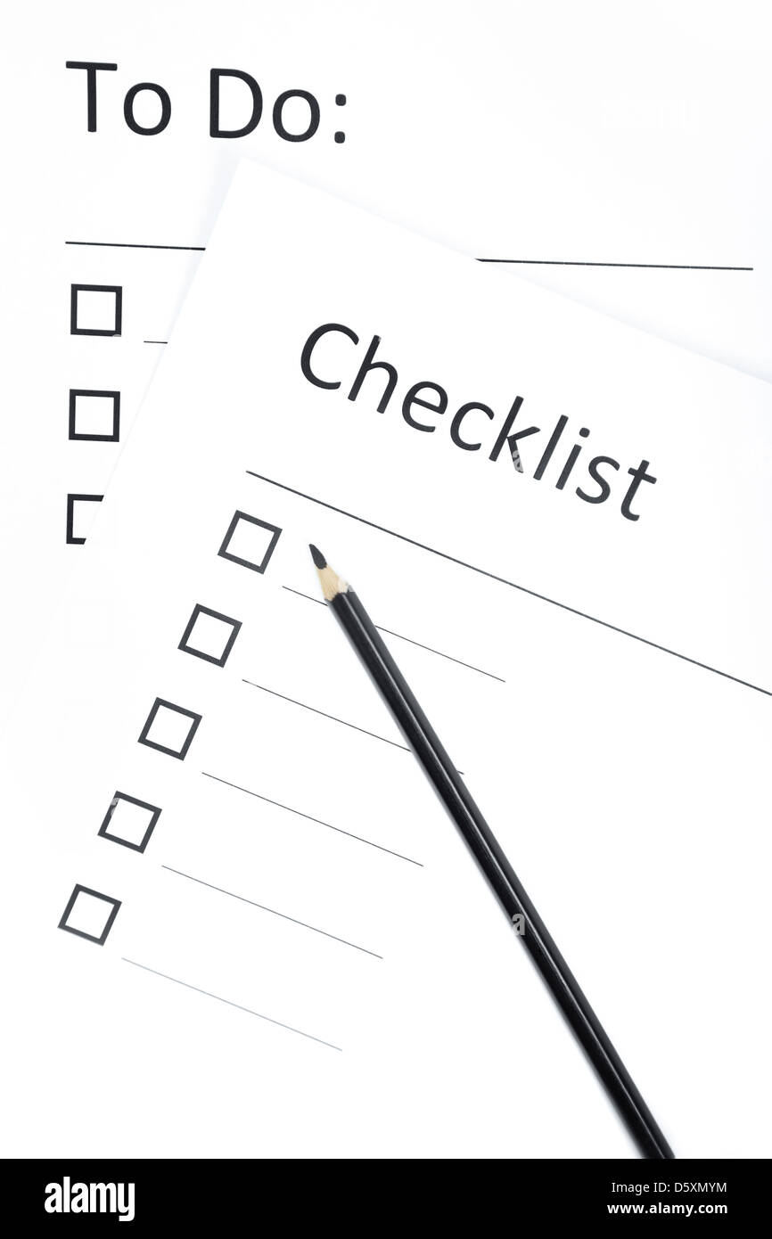 Daily check list routine hi-res stock photography and images - Alamy