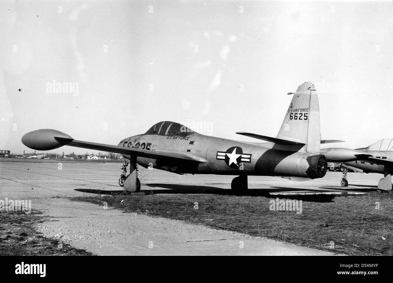 The Republic F-84B Thunderjet was an early jet fighter and the ...