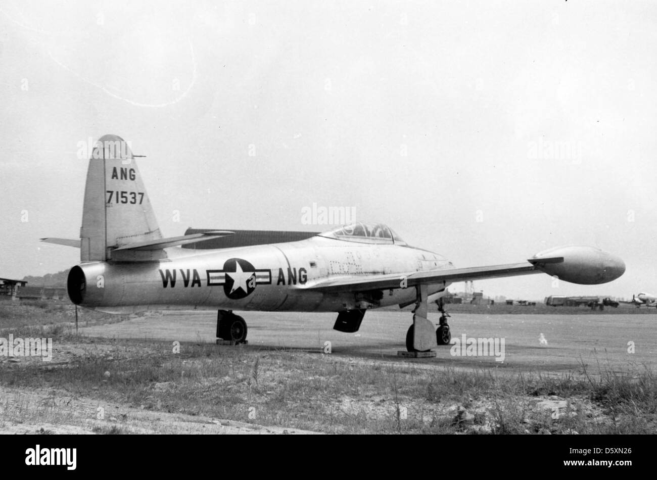A Republic F-84C-11-RE Thunderjet of the West Virginia Air National ...