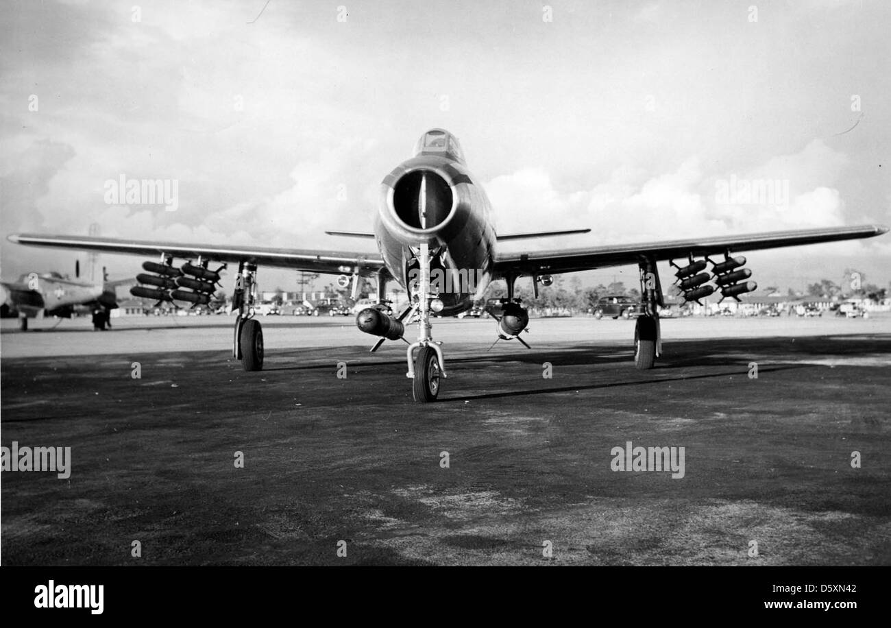 The Republic F-84D and F-84E Thunderjet were U.S. Air Force jet ...