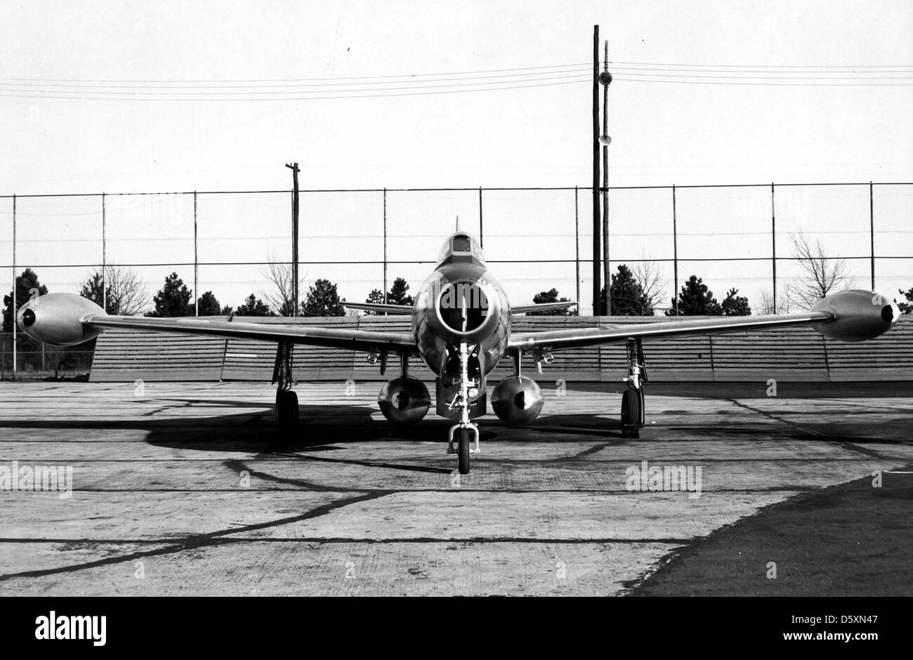 The Republic F-94D, a modified version of the F-84E Thunderjet, was ...