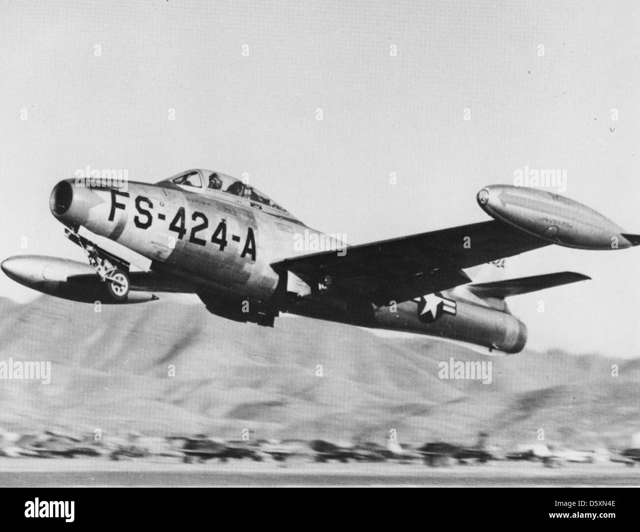 Republic thunderjet Black and White Stock Photos & Images - Alamy