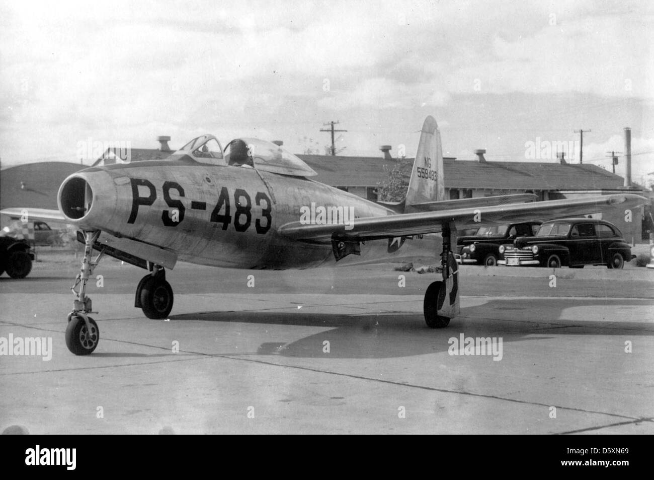 Republic yp 84a 1 re thunderjet Black and White Stock Photos & Images ...