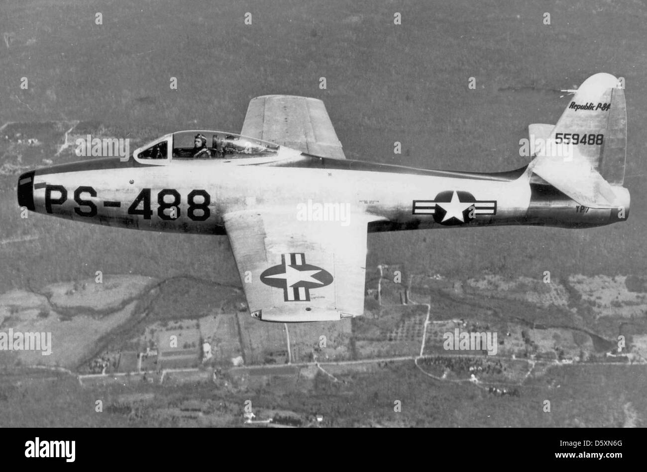 Republic (XP-84) (YP-84A) YF-84A-5-RE "Thunderjet Stock Photo - Alamy