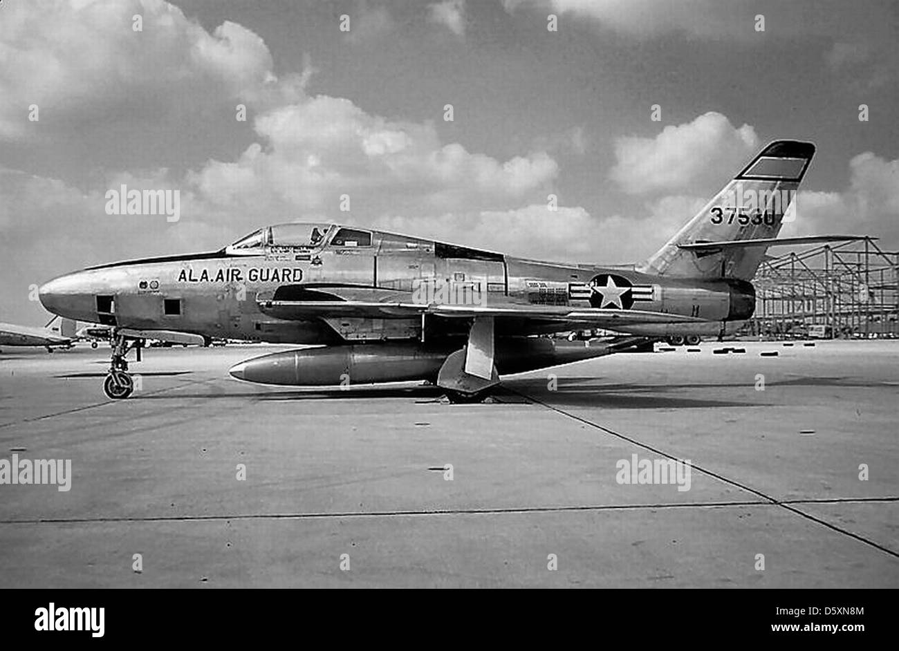 A Republic RF-84F-35-RE Thunderflash of the 160th Tactical ...