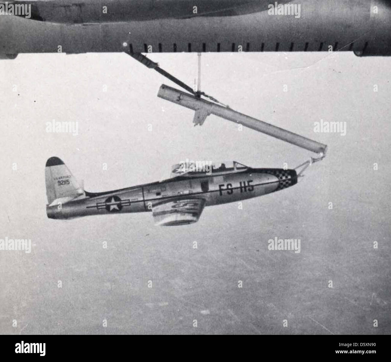 Republic (F-84D) F-84E-1-RE "Thunderjet" retrieving position - long ...