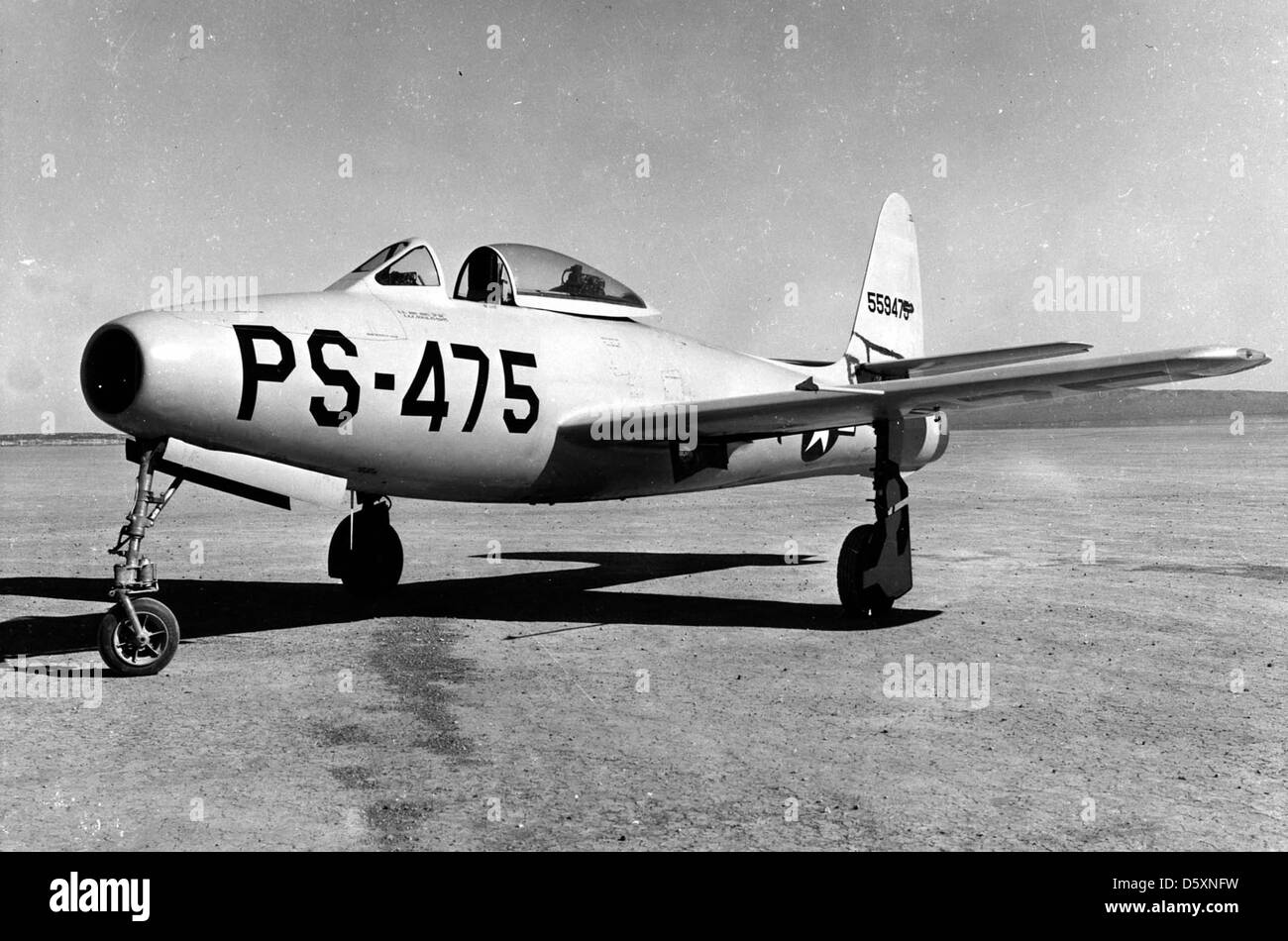 Republic (XP-84) (XP-84A) XF-84 "Thunderjet Stock Photo - Alamy