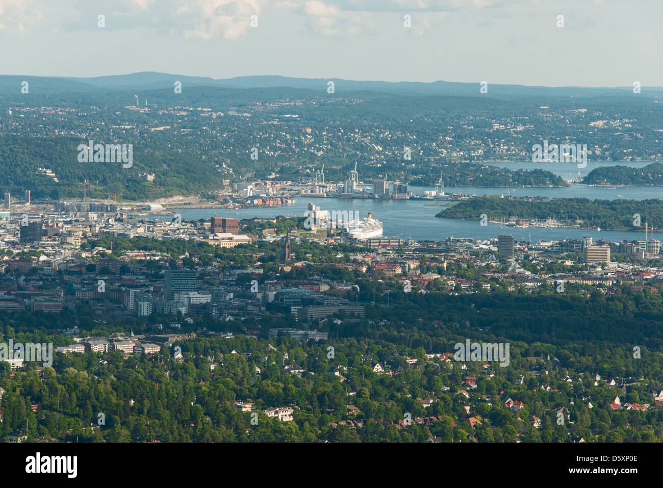 Panorama view of Oslo Stock Photo - Alamy