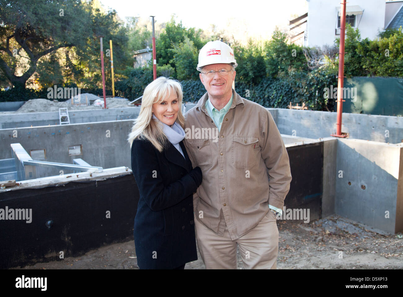 Steel framing of Green home for Ed Begley Jr., construction is being ...