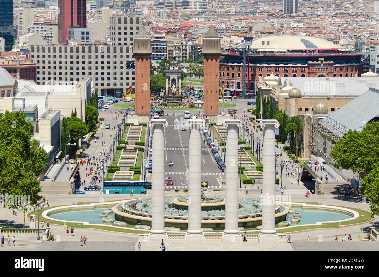 Spania square in Barcelona Spain Stock Photo - Alamy