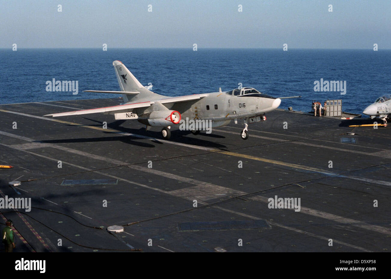 Douglas EA-3B "Skywarrior" lands aboard the USS KITTY HAWK (CV-63 Stock ...