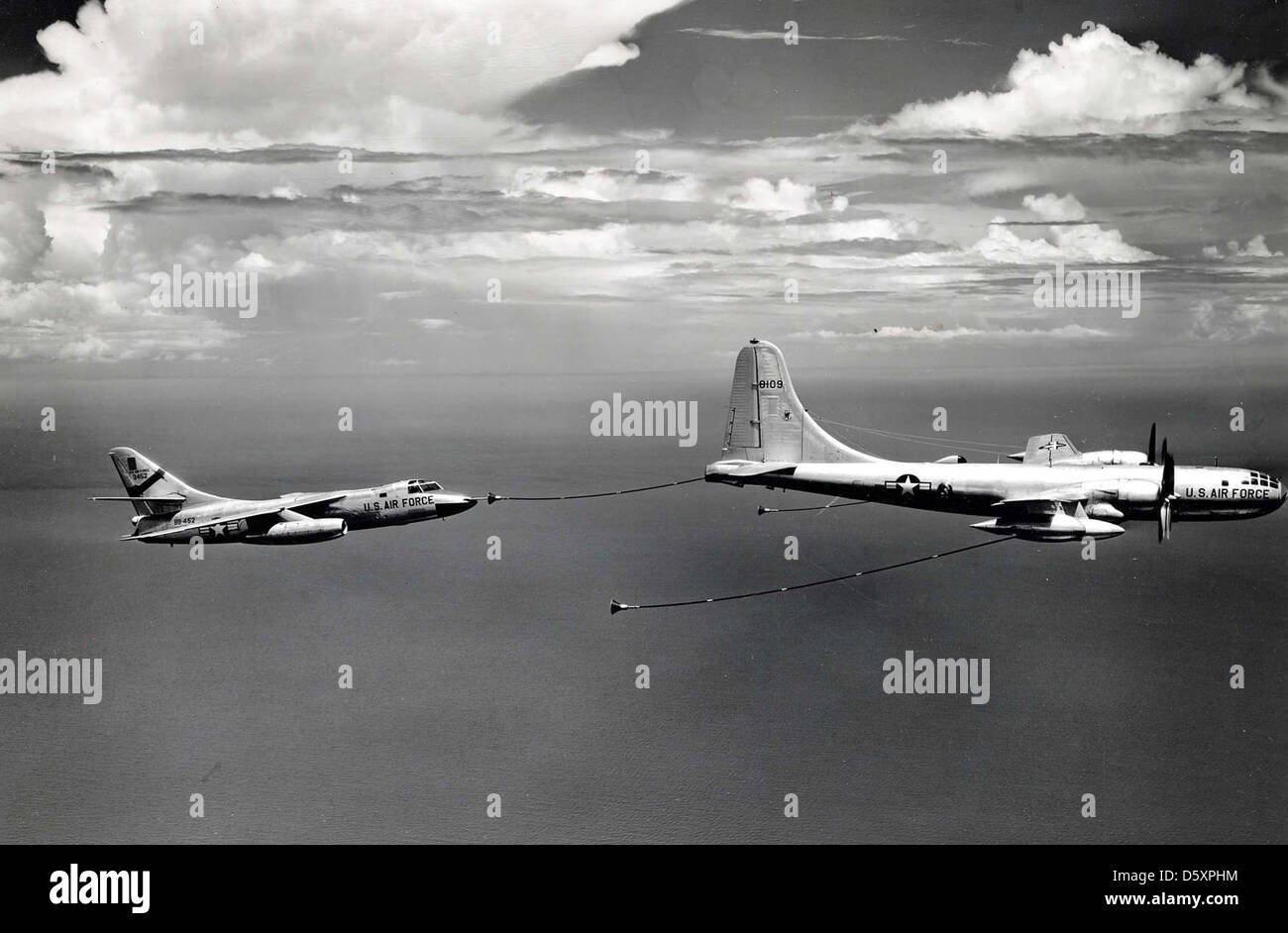 The Douglas RB-66B Destroyer, an electronic warfare aircraft, is shown ...