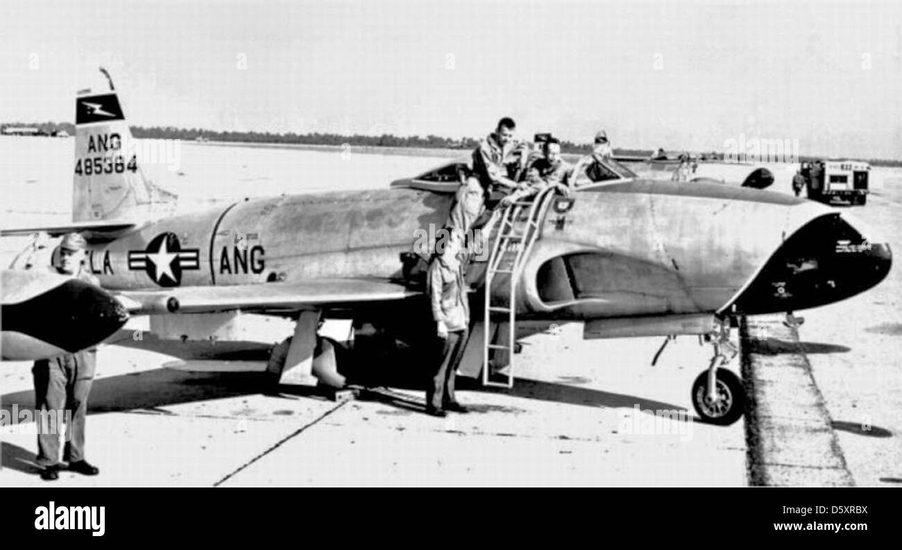 The Lockheed F-80C Shooting Star, originally a P-80A-5-LO, is shown in ...