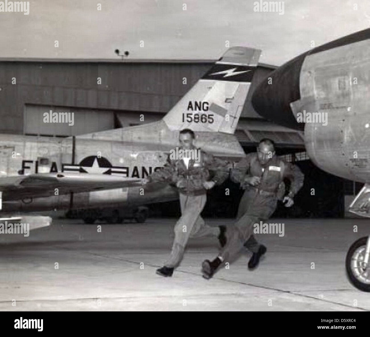 Lt. Wally Green and Capt. Dick Locker of the 159th Fighter Interceptor ...