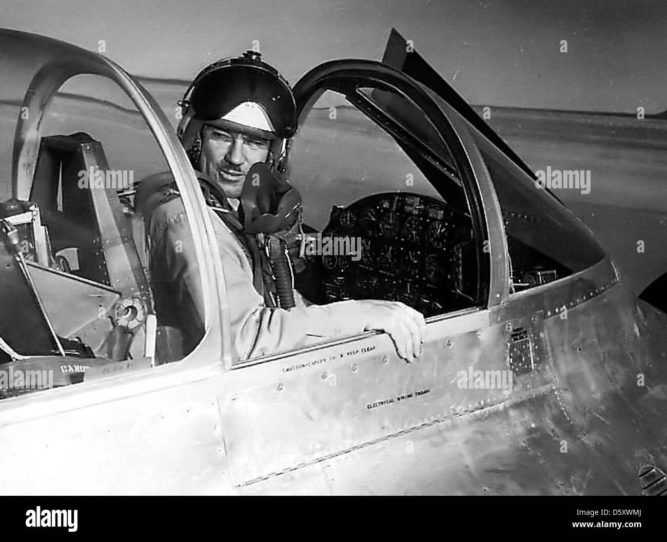 Lockheed Chief Test Pilot Herman "Fish" Salmon in the Lockheed XFV-1 ...