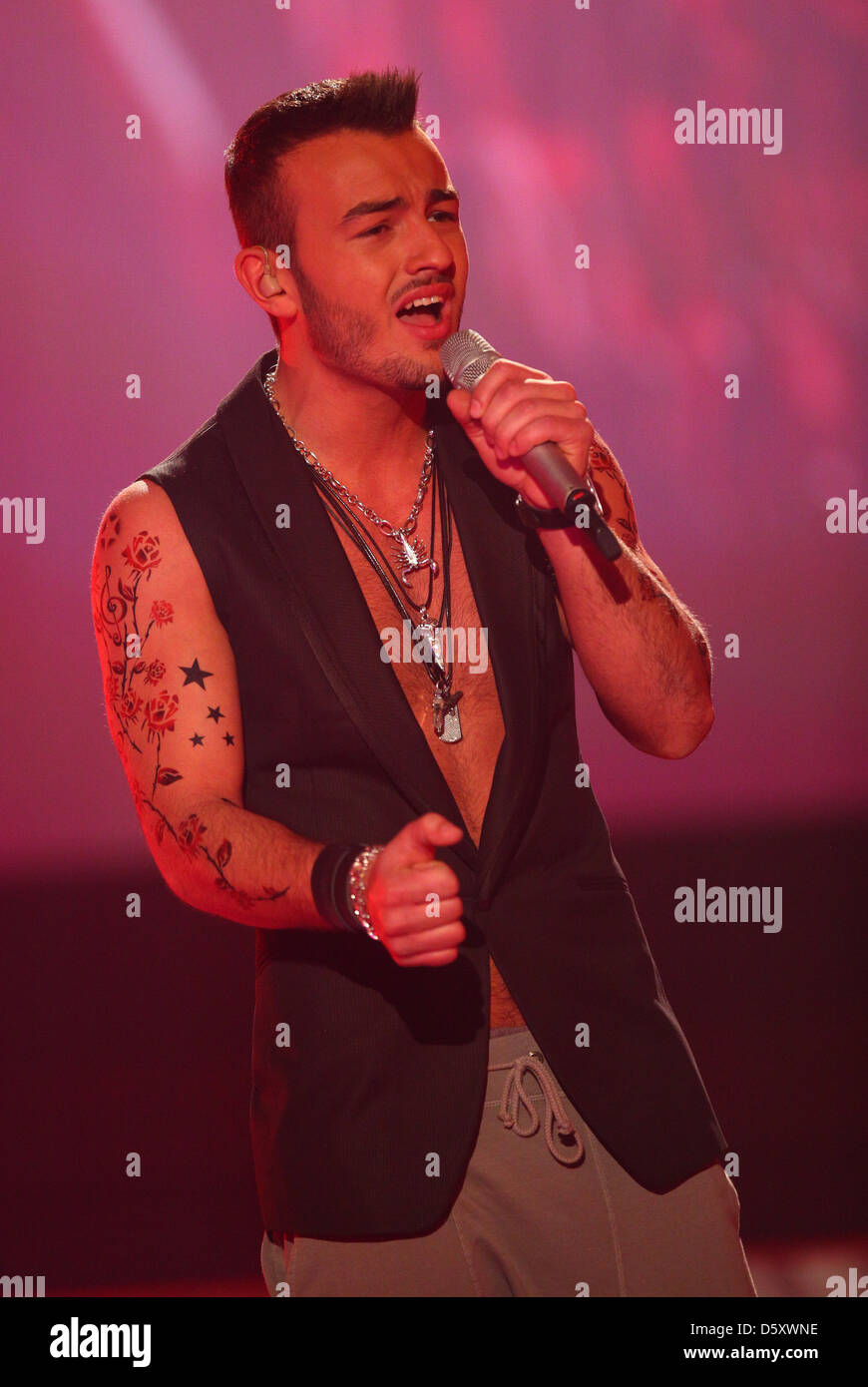 Ardian Bujupi at 'Deutschland sucht den Superstar' (DSDS) Show at MMC ...