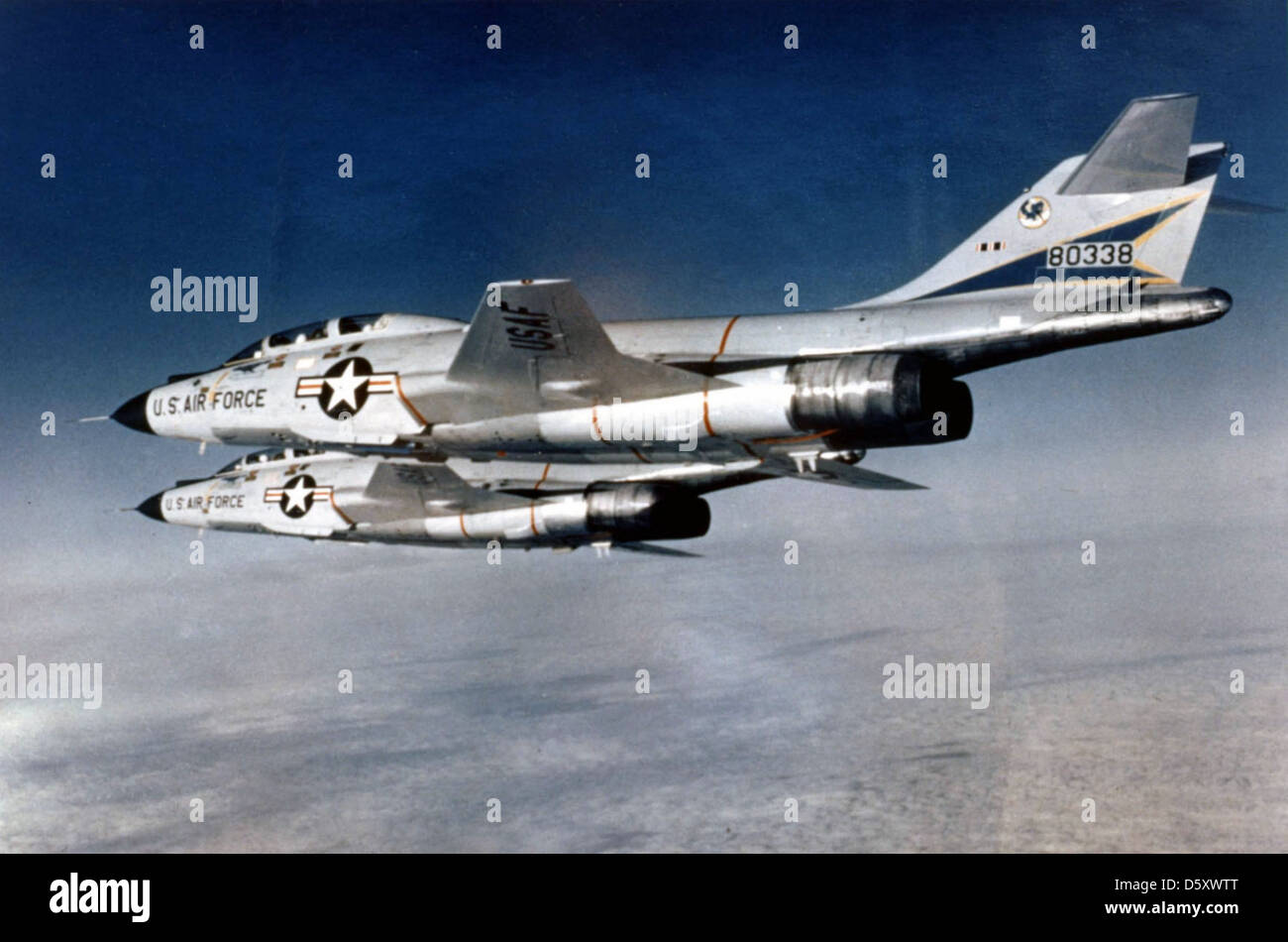Two USAF McDonnell F-101 "Voodoos" of the 18th FIS, Grand Forks AFB ...