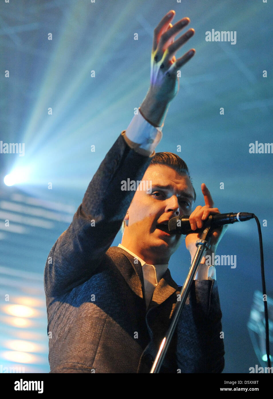 Hurts lead singer theo hutchcraft hi-res stock photography and images ...