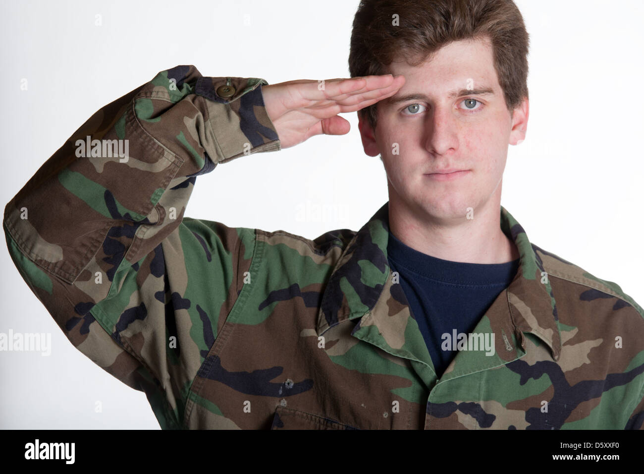 Veteran saluting hi-res stock photography and images - Alamy
