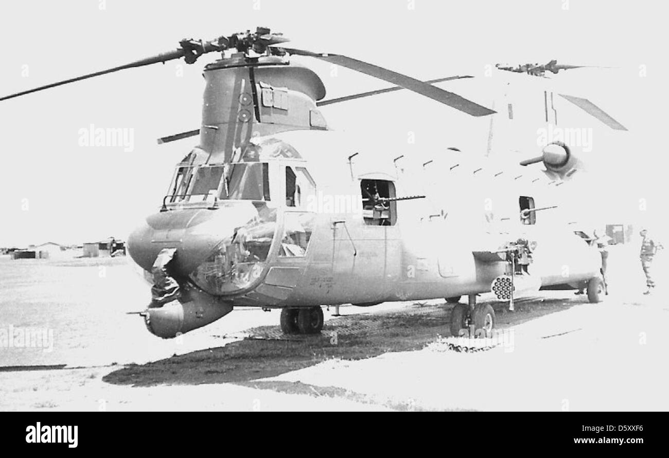 The Boeing CH-47A Chinook is a tandem-rotor helicopter used by the U.S ...