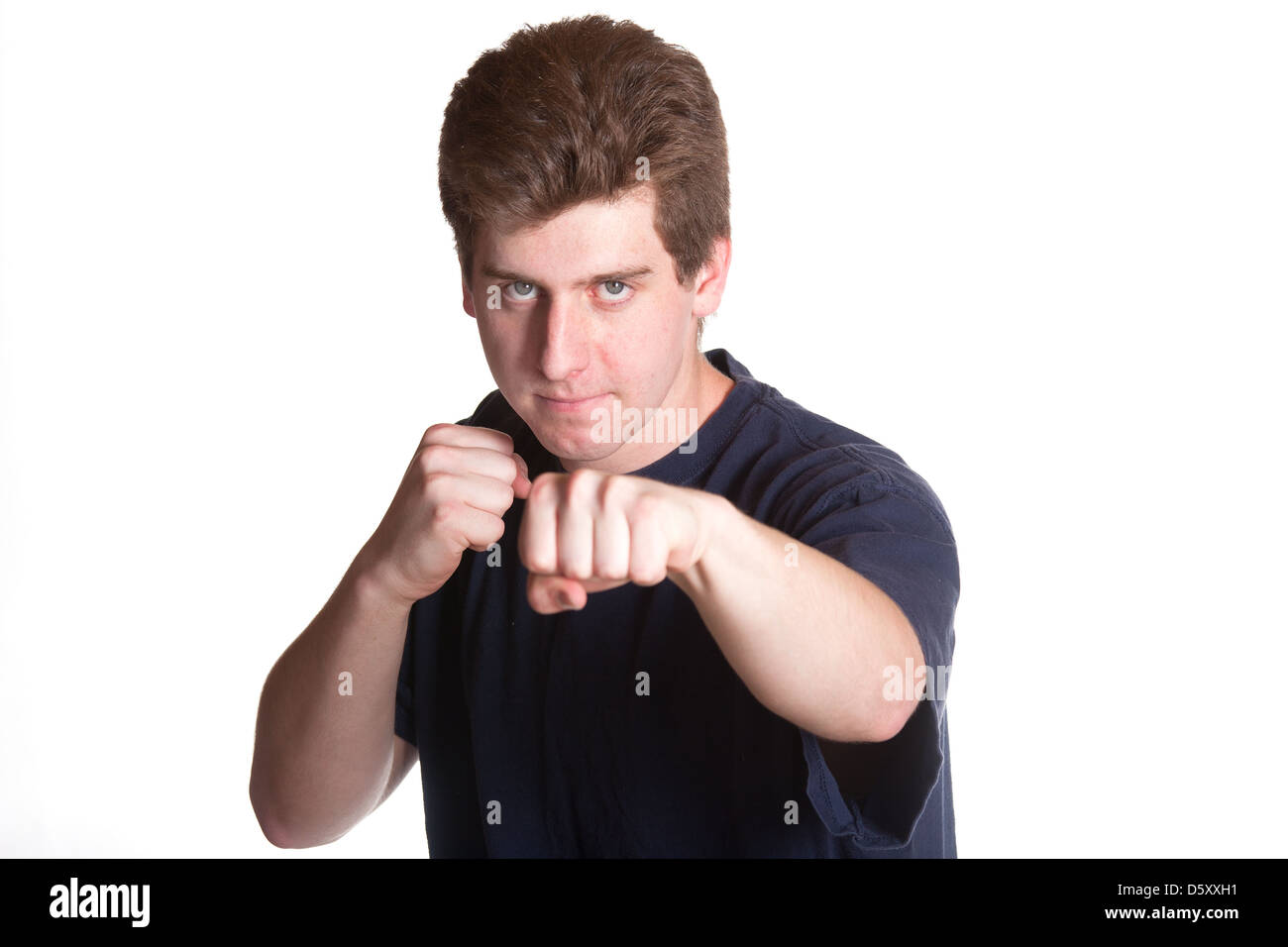 Martial art fighter pose Stock Photo - Alamy