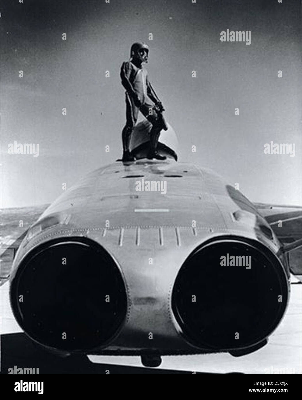 L. J. "Jack" Walton with the Vought F7U-3 "Cutlass Stock Photo - Alamy