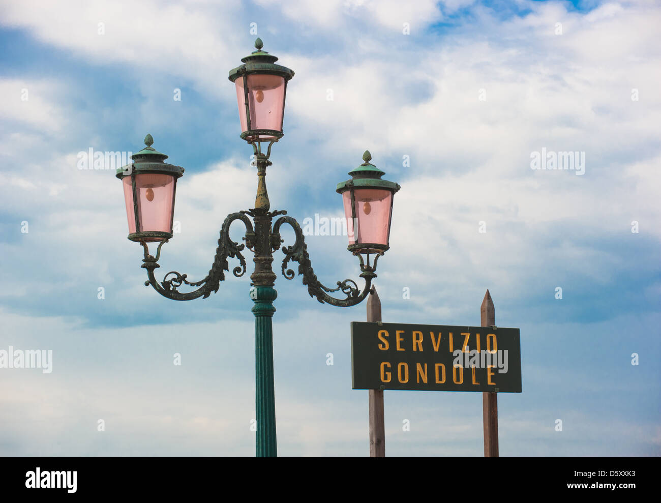 Gondola service sign, Venice, Italy Stock Photo - Alamy