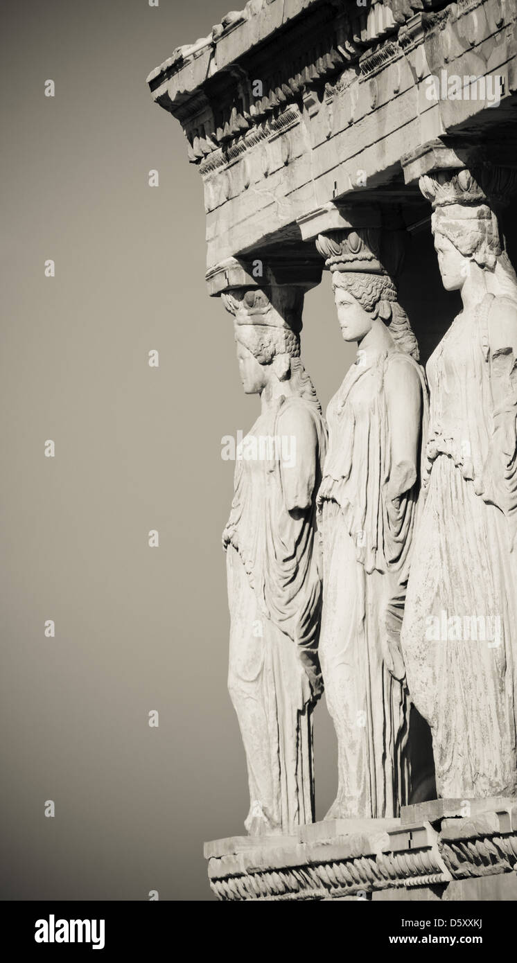 caryatids, acropolis, athens Stock Photo - Alamy