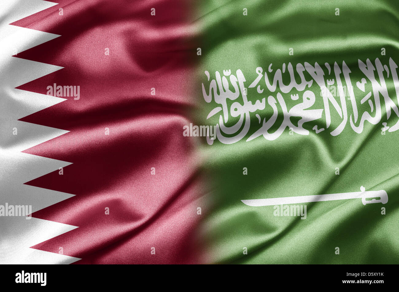 Qatar and Saudi Arabia Stock Photo - Alamy