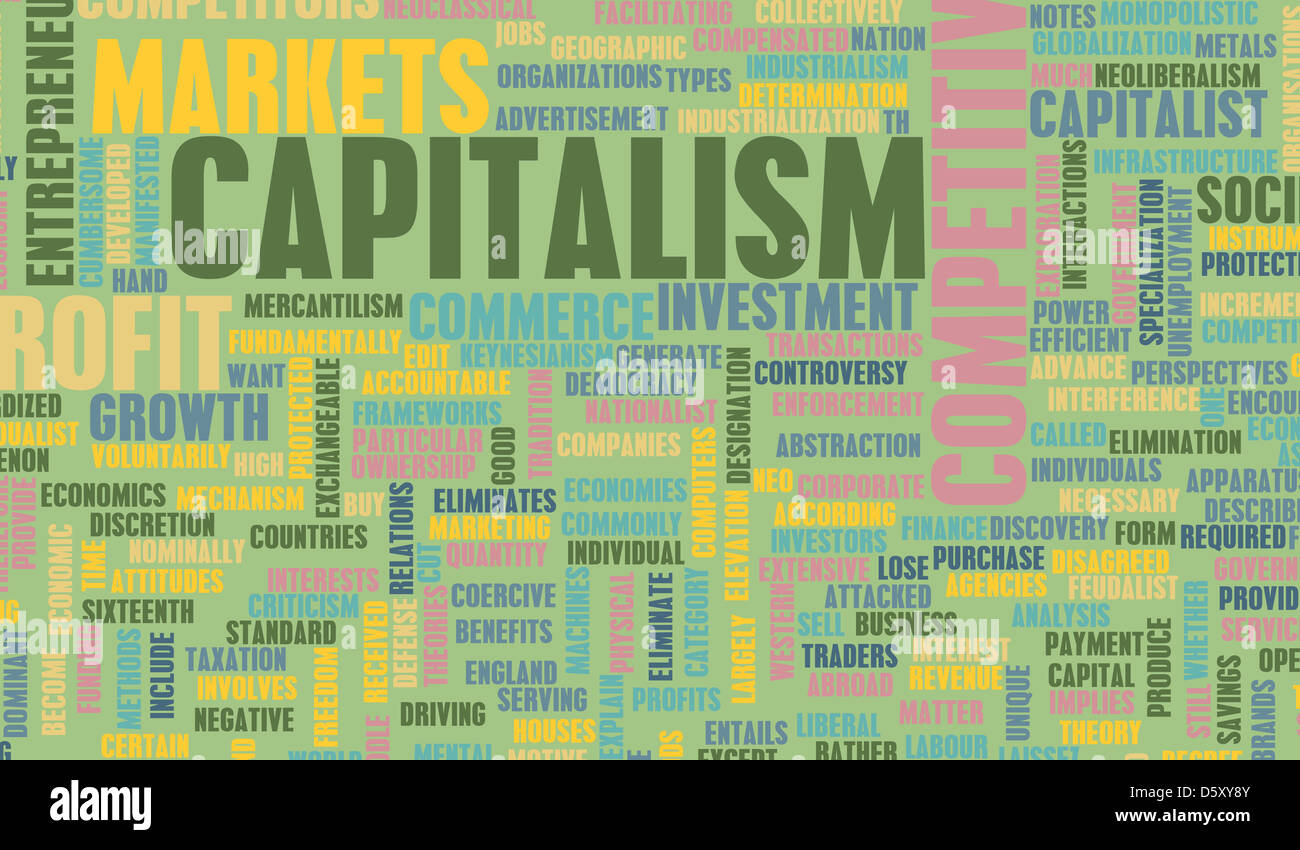 Capitalism as an Economic Concept of Growth Stock Photo - Alamy