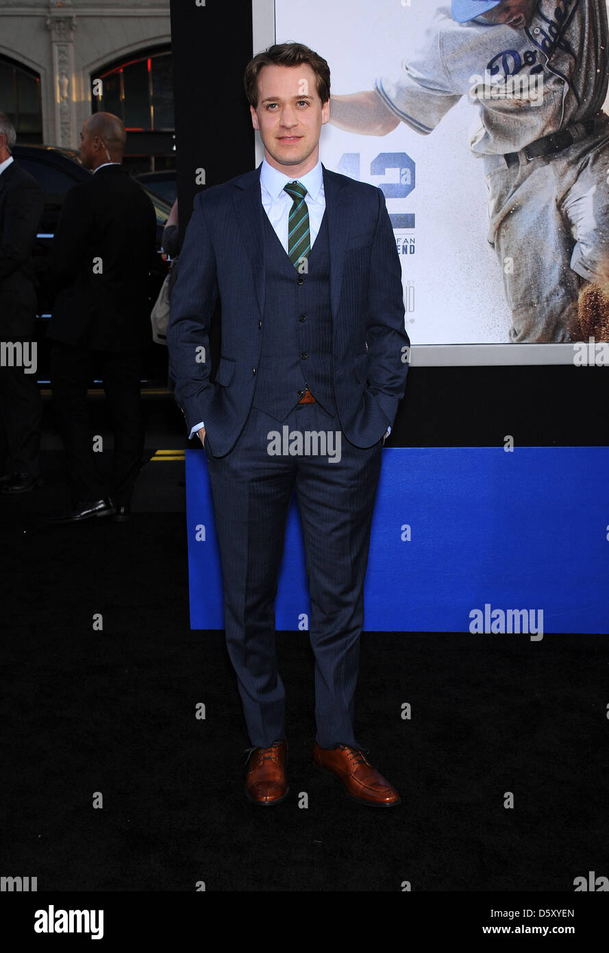 Hollywood, California, USA. 9th April 2013. T.R. Knight arrives for the ...