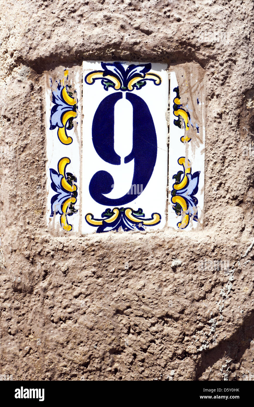 house number 9 Stock Photo - Alamy
