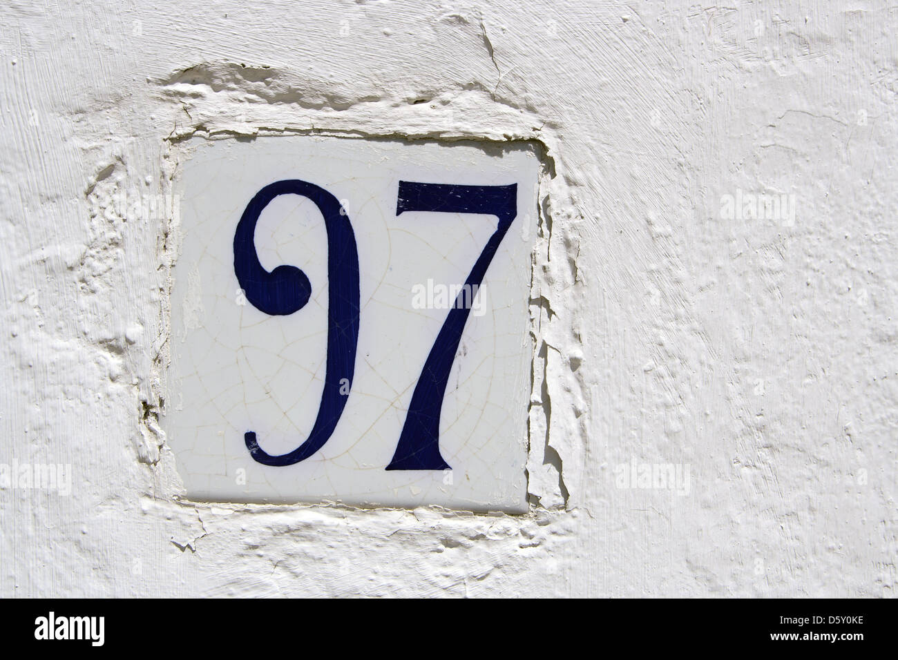 house number 97 Stock Photo - Alamy