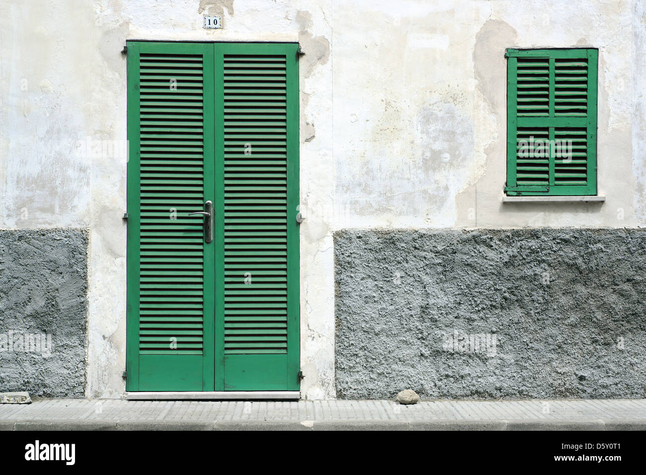 House wall with dor and window Stock Photo - Alamy