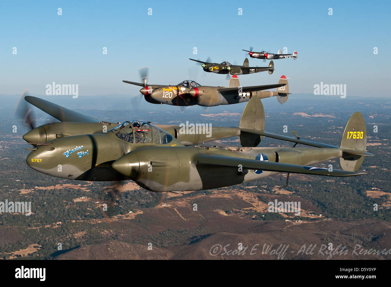 Lockheed P-38 'Lightning' was a twin-engine fighter aircraft used by ...