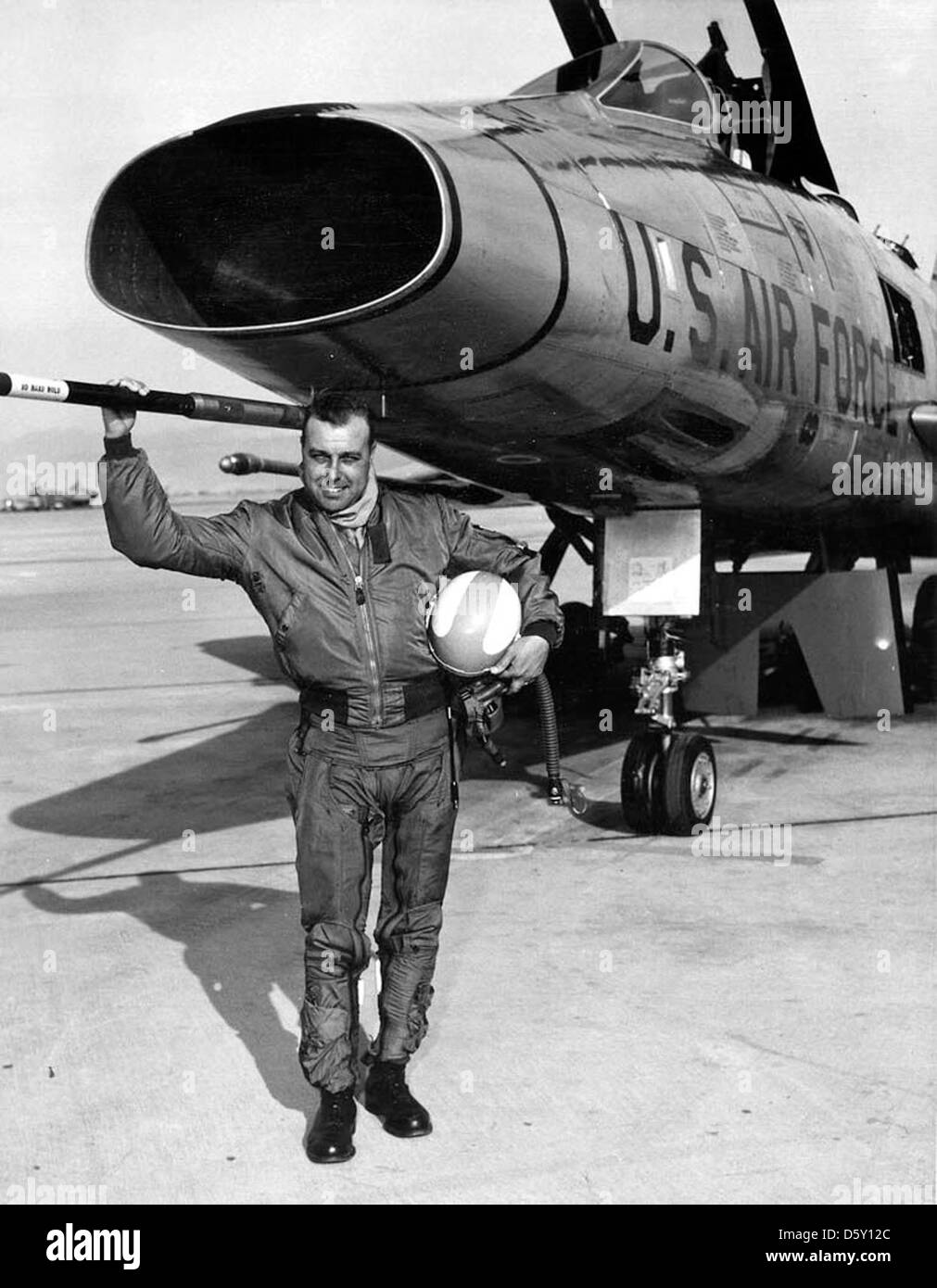 Wing Commander Col. Robert W. Stephens piloted the North American F-100 ...