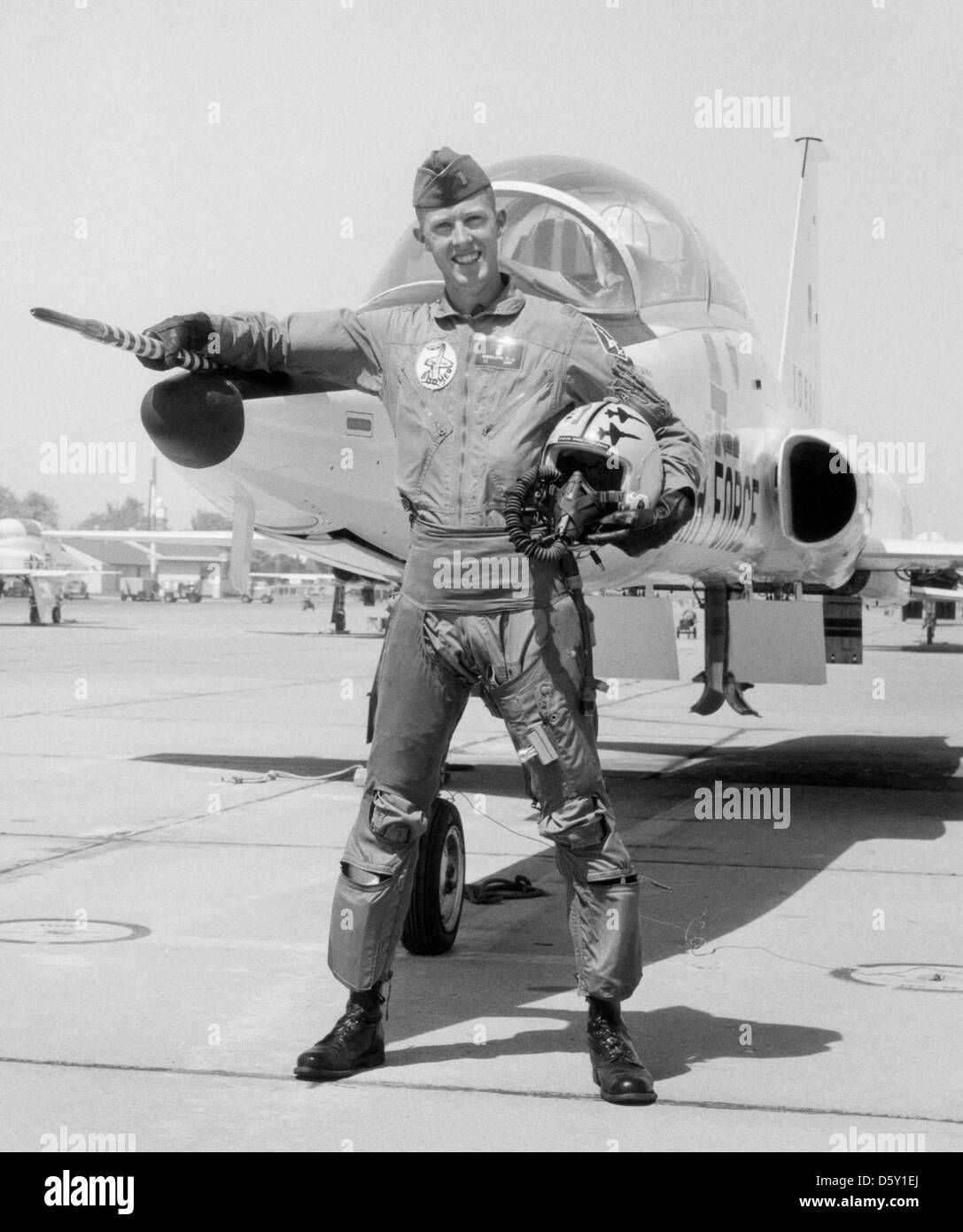 Lt. Tom Bigelow, Pilot Training Class 66C with a Northrop T-38 "Talon ...