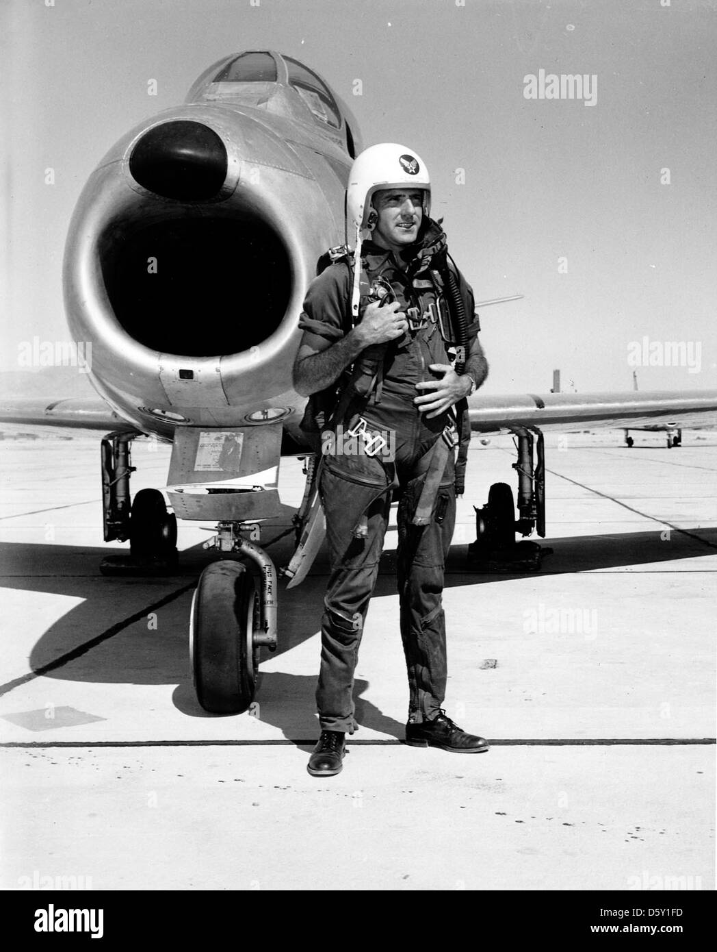 North American F-86 "Sabre" Pilot Lt. Col. W. W. "Bones" Marshall ...