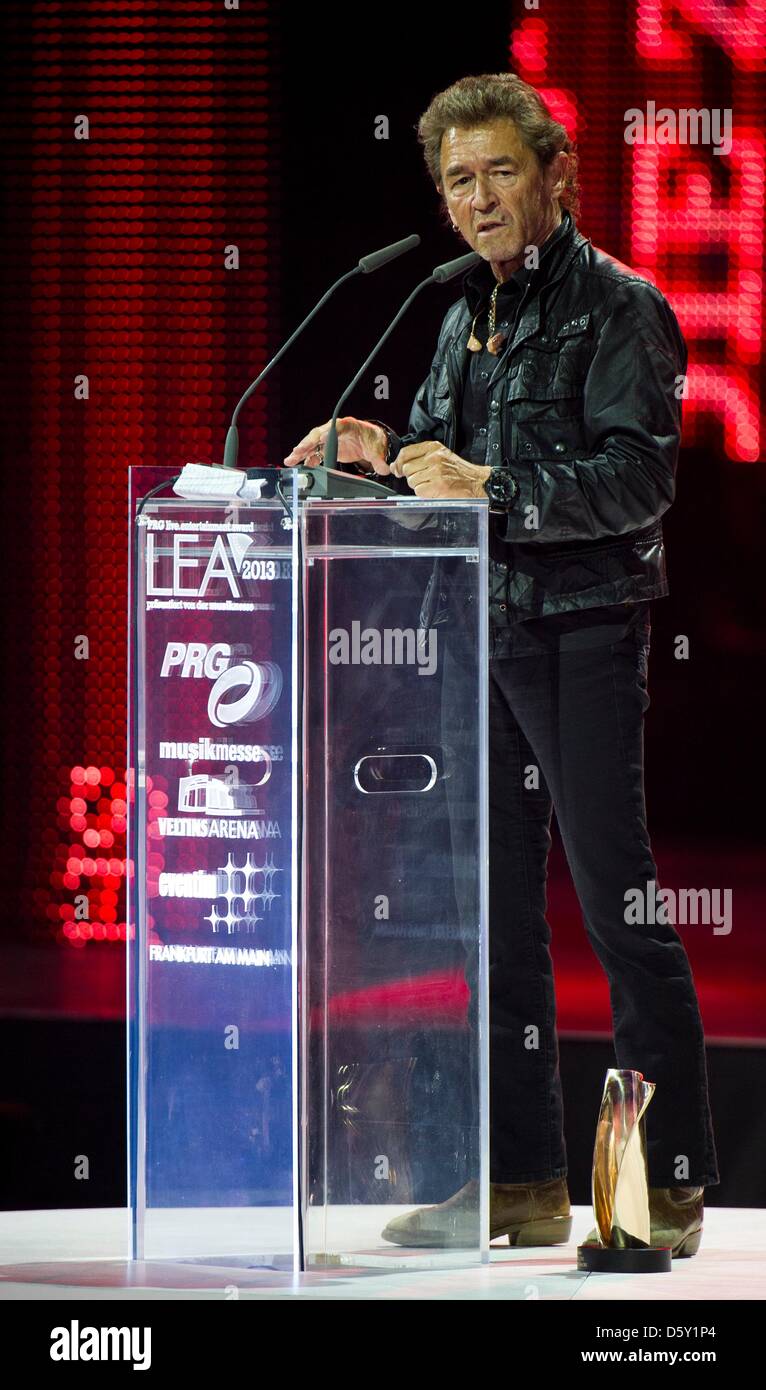German singer Peter Maffay delivers a speech during the opening gala of ...