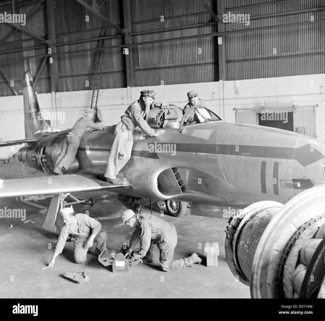 Lockheed P-80 "Shooting Star" pilots, Germany 1948 Stock Photo - Alamy