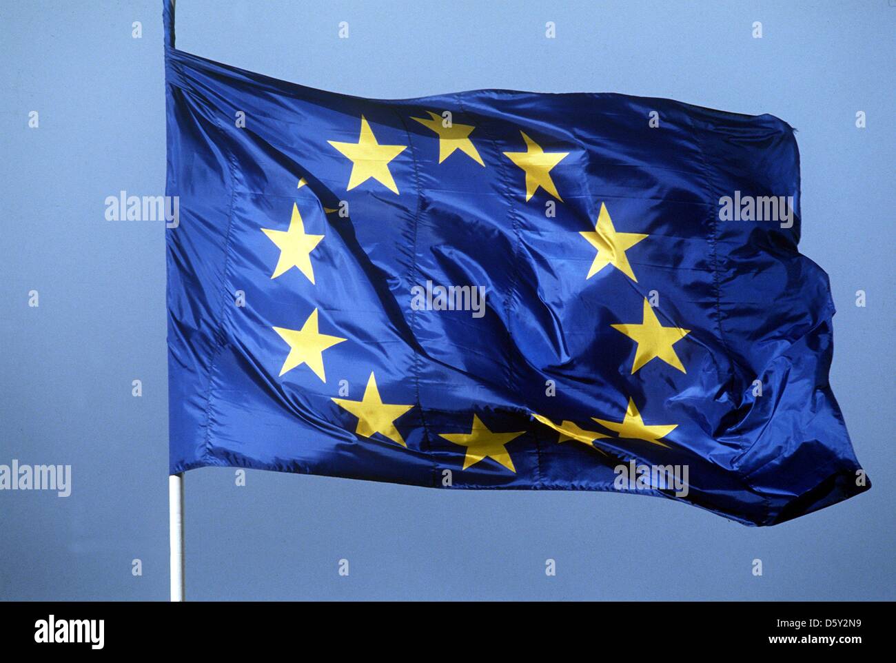 FILE - An undated illustrated archive picture shows the European flag ...