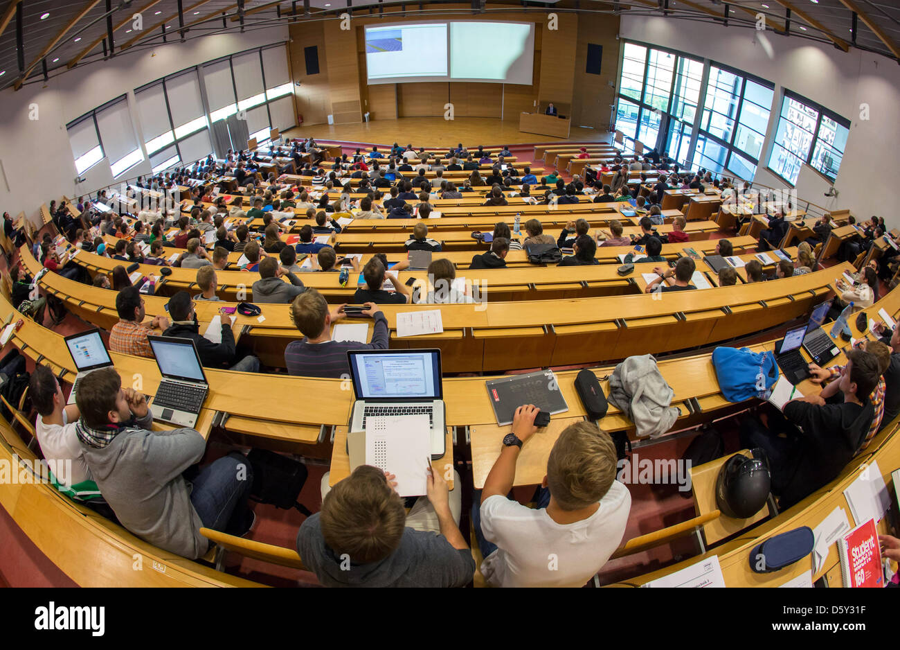 Students of the first academic year attend a lecture at the Technical ...