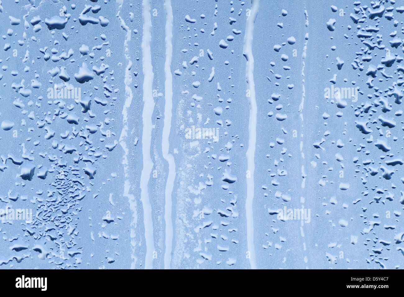 Natural water drop on glass Stock Photo - Alamy