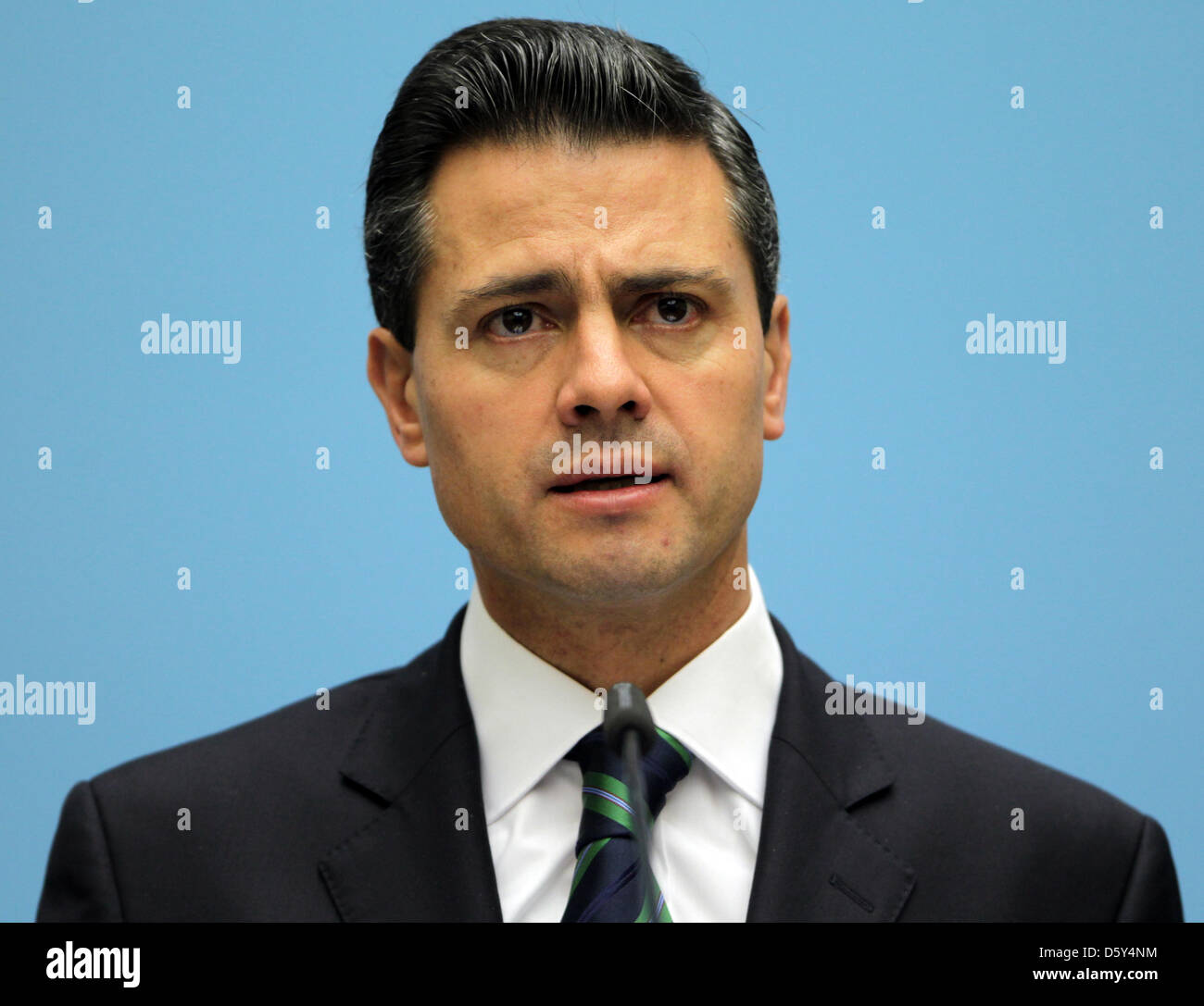 President of Mexico Enrique Pena Nieto talks during a press conference ...