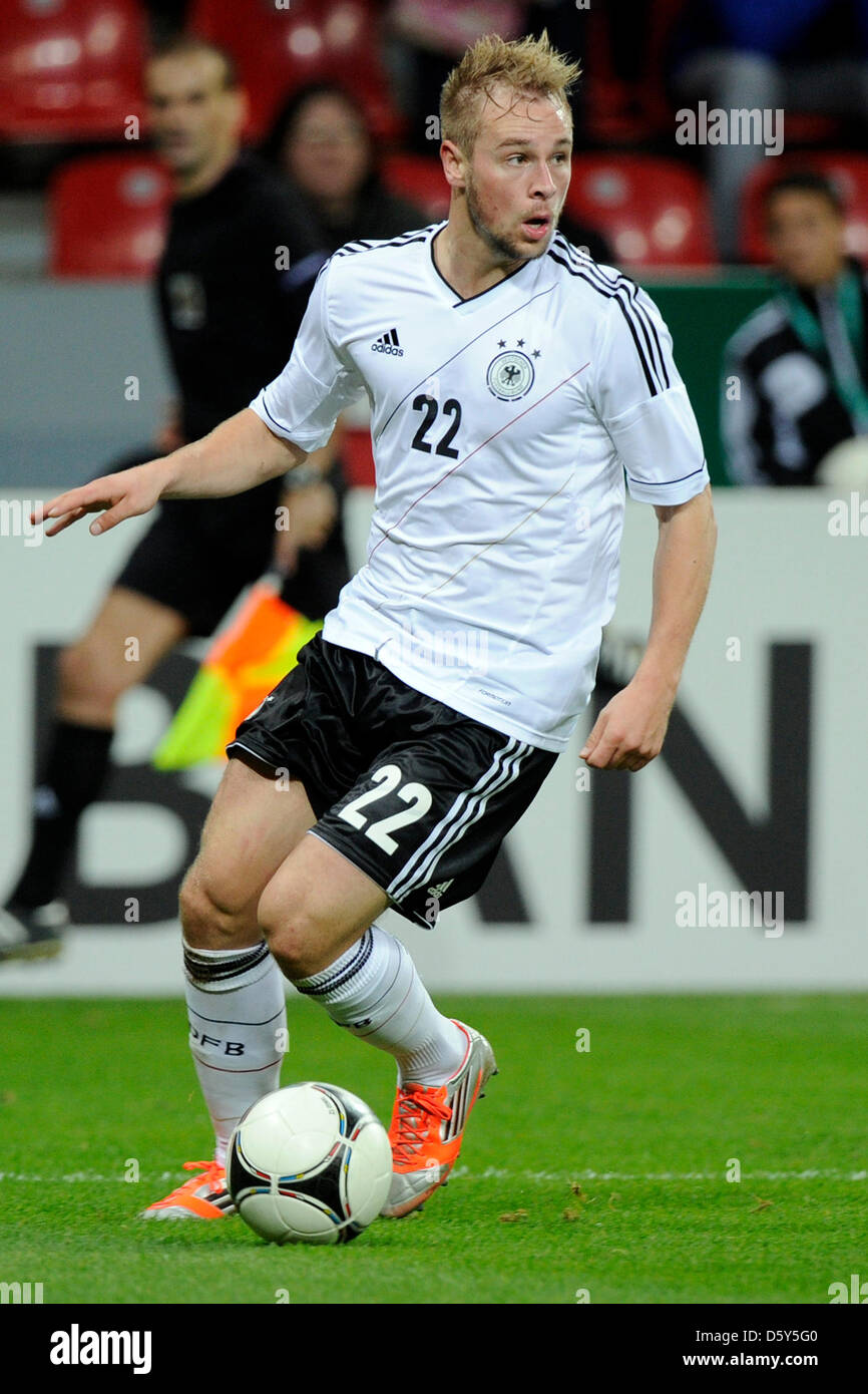Germany's Maximilian Beister dribbles the ball during the U 21 EURO ...
